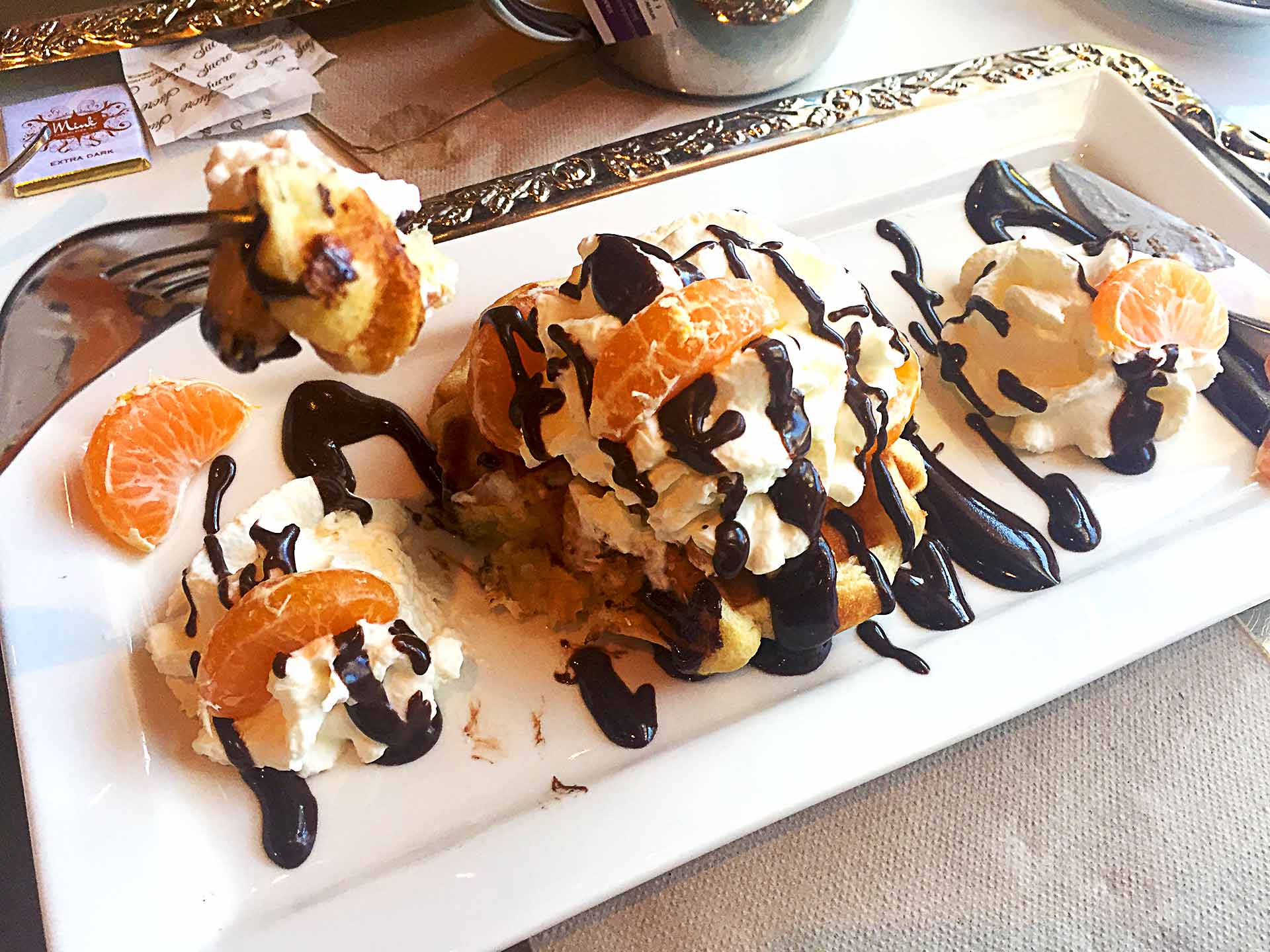 Fancy Chocolate Mandarin Waffle | Hidden Gems Vancouver