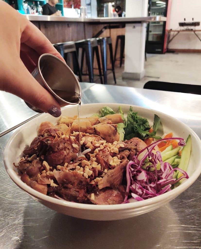 Chicken & Spring Roll Vermicelli Bowl | Hidden Gems Vancouver